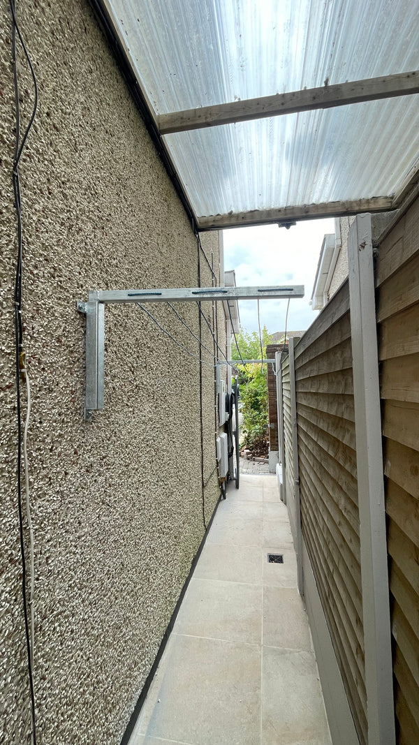 Wall mounted L brackets clothes line kit – Clothes Lines Ireland